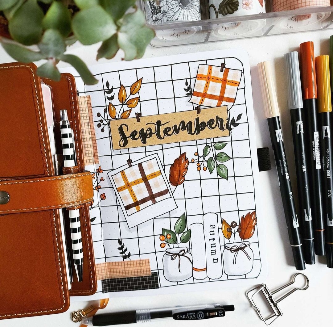September bullet journal cover ideas - Her Blog Journal