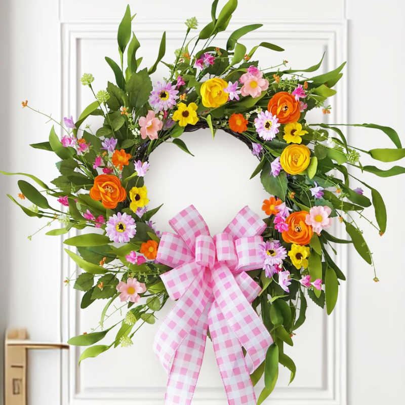 Easter wreaths For Front Door Decoration - Her Blog Journal