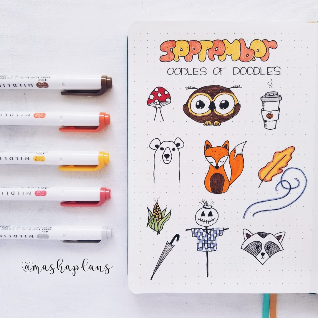 Fall Bullet Journal Spread Ideas - Her Blog Journal